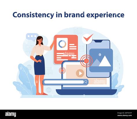 Brand Consistency Experience An Illustrative Representation Of Maintaining Uniformity Across