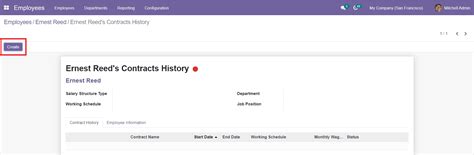 Odoo Contracts In Employee Odoo V Community Edition