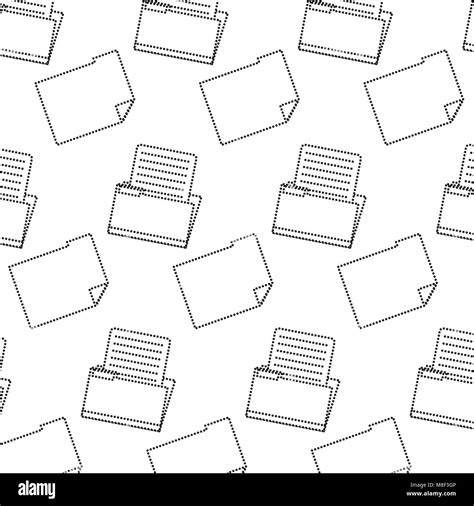dotted shape folder file with business document background stock vector