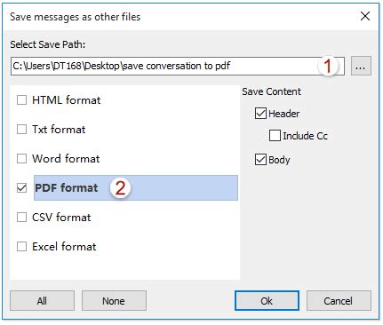 How To Save Outlook Conversation As PDF
