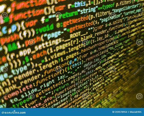 Programming Code Screen Of Software Developer Computer Program Preview Coding Programmer