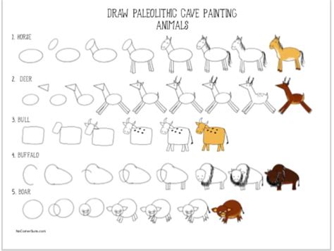 Drawing For The Elementary Art Curriculum Easy Paleolithic Cave
