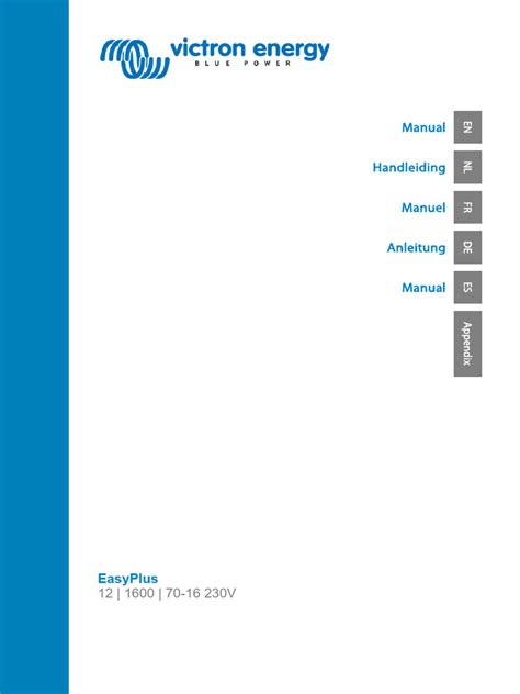 Manual Easyplus 1600 En Nl Fr De Es Pdf