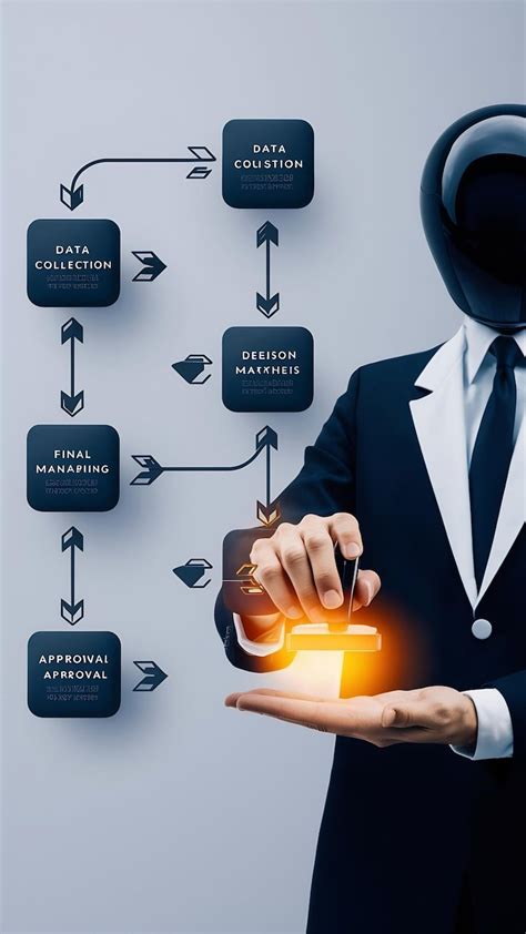 Business Process Workflow Illustrating Management Approval Premium Ai Generated Image