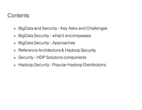 Bigdata Security A Point Of View Ppt