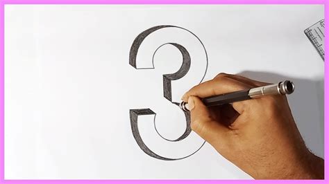 Learn How To Draw 3d Number 3 How To Draw Number 3 Numbers Draw How To Write Number 3 3d
