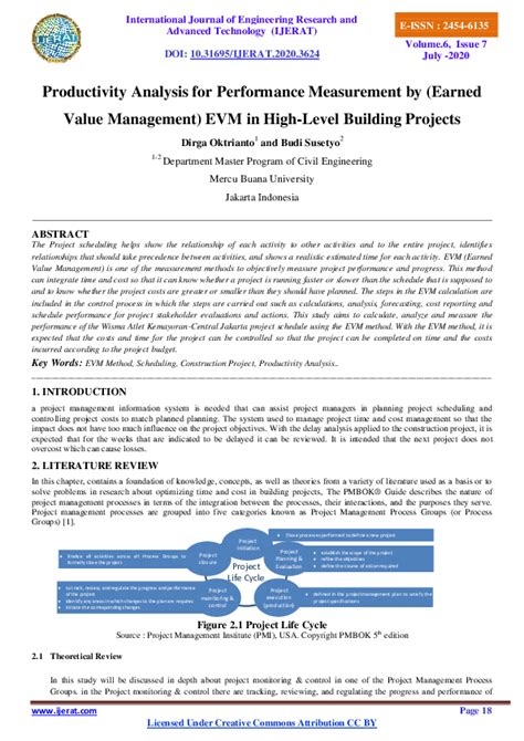 Pdf Productivity Analysis For Performance Measurement By Earned Value Management Evm In High