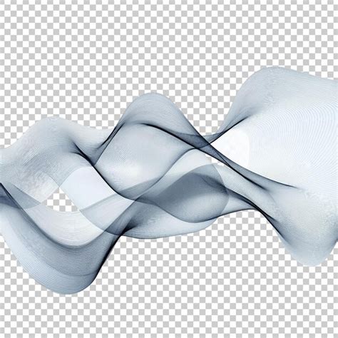 Flowing Abstract Waves In Soft Gray Tones Premium Ai Generated Psd