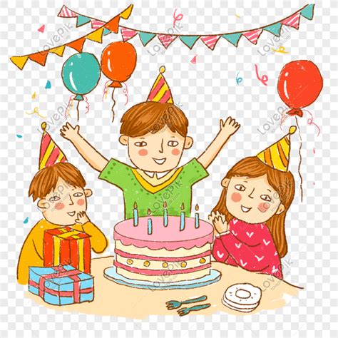 생일 파티 케이크 축하 Png 일러스트 무료 다운로드 Lovepik
