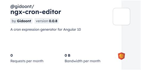 Gidoont Ngx Cron Editor CDN By JsDelivr A CDN For Npm And GitHub