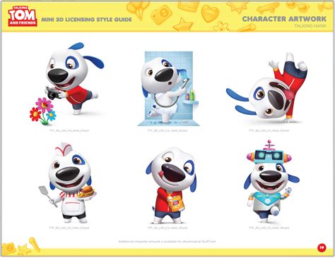 Talking Tom And Friends 3d Mini Style Guide Design Force