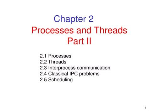 PPT Processes And Threads Part II PowerPoint Presentation Free Download ID 5709491