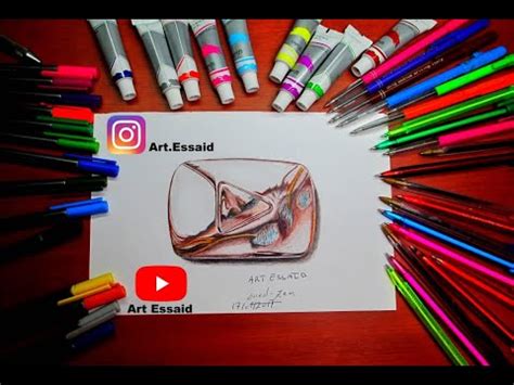 Speed Drawing Youtube Gold Play Button YouTube