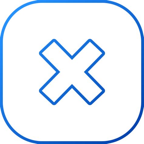 Multiplication Sign Generic Gradient Outline Icon