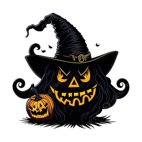 할로윈 검은색 유령 마녀 호박 벡터 할로윈 마녀 할로윈 파티 Png 일러스트 및 벡터 에 대한 무료 다운로드 Pngtree