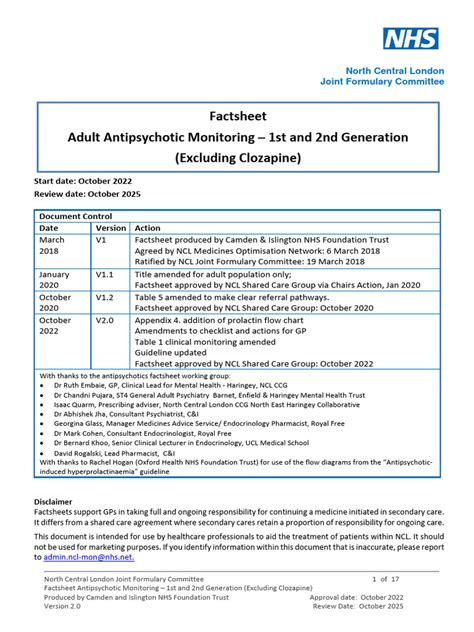 Fs Antipsychotic Monitoring Pdf Antipsychotic Clozapine