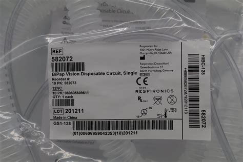 New Philips 582073 Bipap Vision Disposable Circuit Box Of 10 Disposables General For Sale