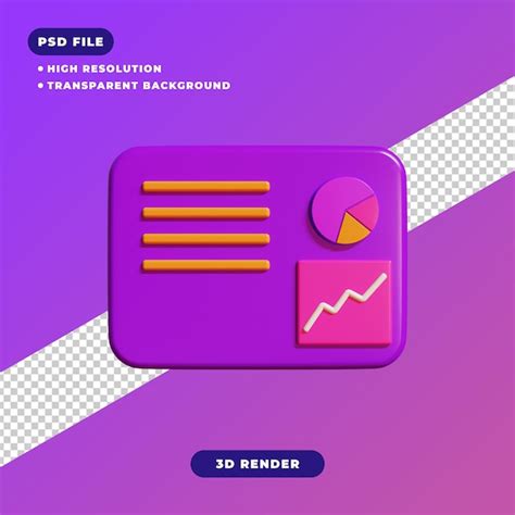 Premium Psd 3d Illustration Of Data Analysis Icon