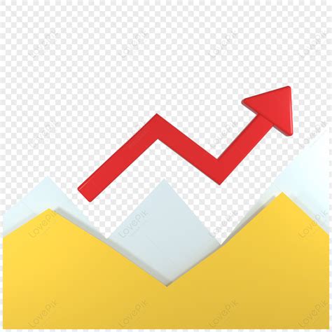 3d 빨간색 상승 화살표 일러스트 라인 차트평면도속성 Png 일러스트 무료 다운로드 Lovepik