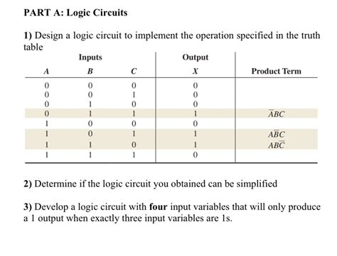 Solved Part A Logic Circuitsdesign A Logic Circuit To