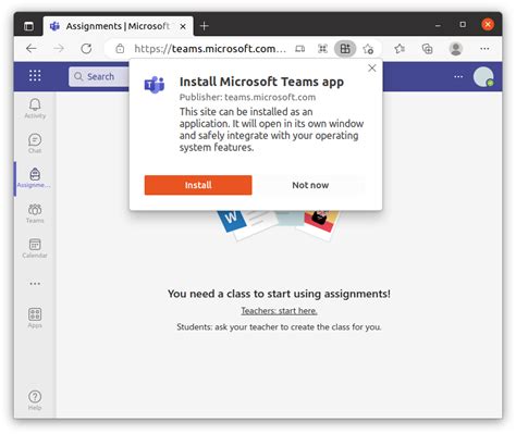 Installing Microsoft Teams Progressive Web App Pwa For Linux Computers Aalto University