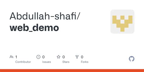 Github Abdullah Shafiwebdemo
