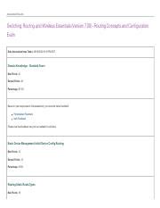 Modules Routing Concepts And Configuration Exam Assessment Results Pt Pdf Assessment