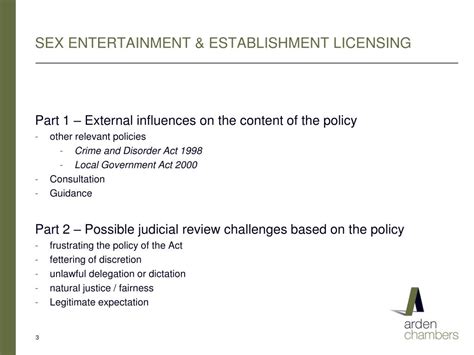 PPT SEX ENTERTAINMENT ESTABLISHMENT LICENSING PowerPoint Presentation ID 2415641