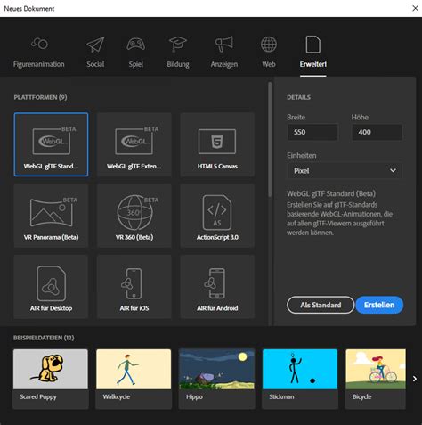 Html5 Canvas Dokumente In Animate Cc Erstellen