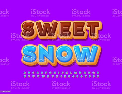 벡터 재미 사인 달콤한 눈 블루 유약 도넛 알파벳 문자 및 숫자 세트 겨울에 대한 스톡 벡터 아트 및 기타 이미지 겨울 로고 알파벳 Istock