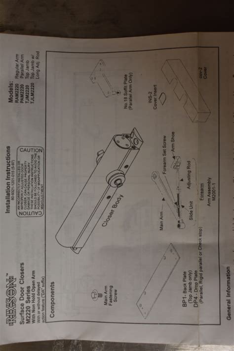 Rixson Model 0100k Electrified Door Closer Holder Kit With Actuator