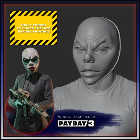 ☘️ Clover Mask Payday 3・ 3d File For 3d Printing・cults
