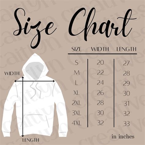 Size Chart Template Canva Size Guide Template Measurement Guide