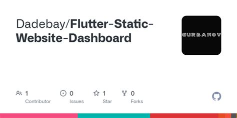 Github Dadebayflutter Static Website Dashboard