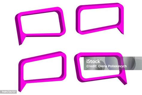 색상이 지정된 메시지 프레임입니다 대화 채팅 말풍선 벡터 그림입니다 3차원 형태에 대한 스톡 벡터 아트 및 기타 이미지 3차원 형태 Brand Name Online