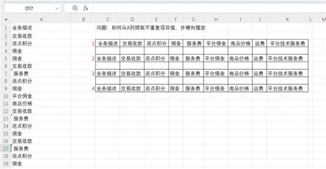 Excel中如何提取数据列中不重复的数据并横向转置？ 趣帮office教程网