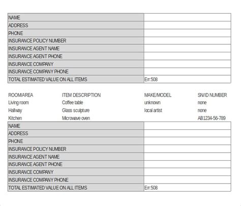 Glassware Inventory Sheet At Bethany Lindrum Blog