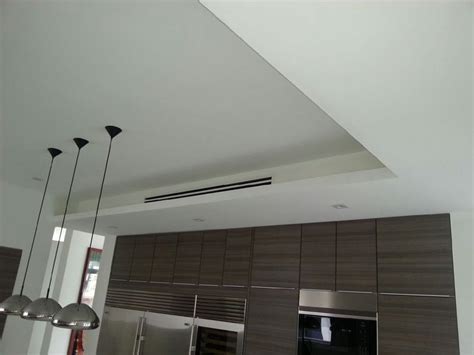 Linear Slot Diffuser Hides Vent Above Light Shelf False Ceiling Living Room Ceiling Design