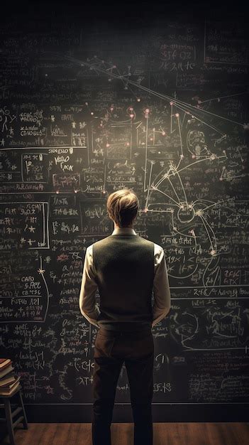 Premium Ai Image Man Writes Project On The Blackboard Business