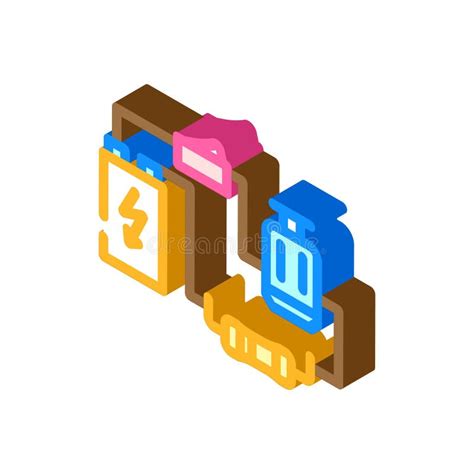 Electrical Circuit Tool Work Isometric Icon Vector Illustration Stock Illustration