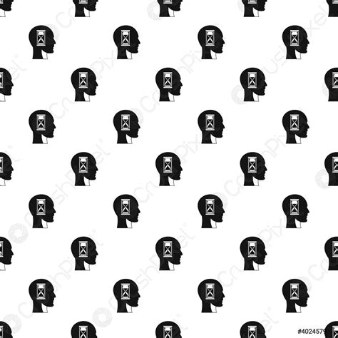 Hourglass In Head Pattern Vector Stock Vector 4024579 Crushpixel