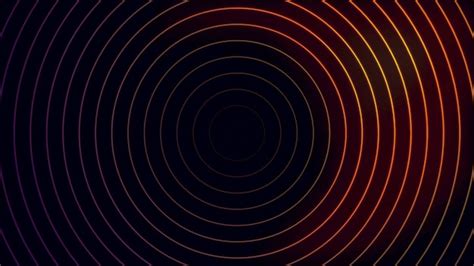 Premium Photo Spreading Circles On Dark Background Motion Hypnotic Animation With Expanding