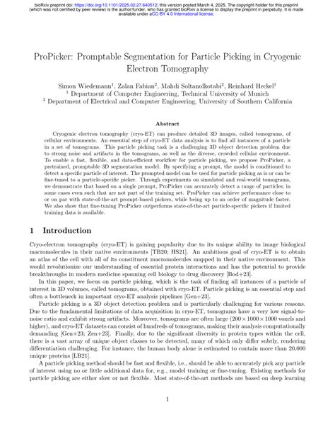 Pdf Propicker Promptable Segmentation For Particle Picking In