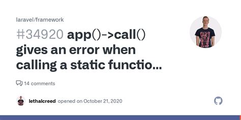 app call gives an error when calling a static function using array parameters · issue