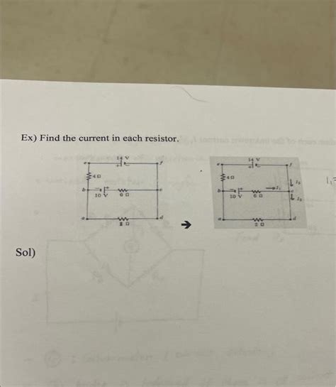 Solved Ex Find The Current In Each Resistor Chegg