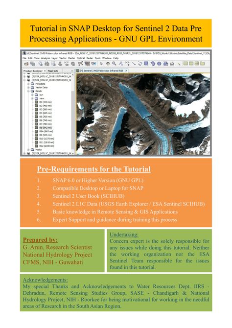 Pdf Tutorial In Snap Desktop For Sentinel 2 Data Pre Processing