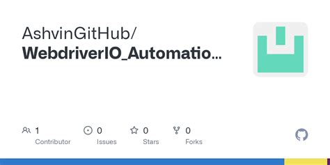 Github Ashvingithubwebdriverioautomationframework