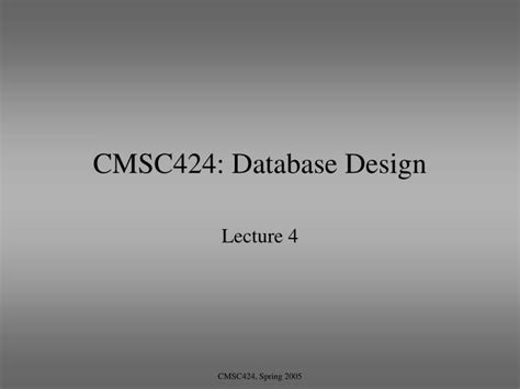PPT CMSC424 Database Design PowerPoint Presentation Free Download ID 741602