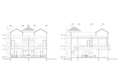 Villa Front And Rear Elevation Detail Dwg Autocad File Cadbull