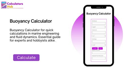 Buoyancy Calculator Tool For Engineering And Fluid Dynamics